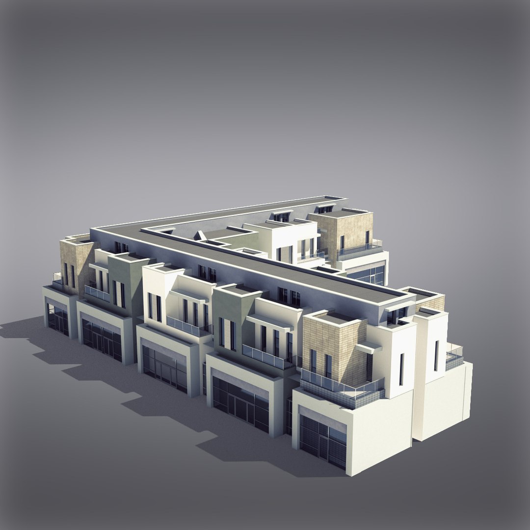 modern generic building 3d model