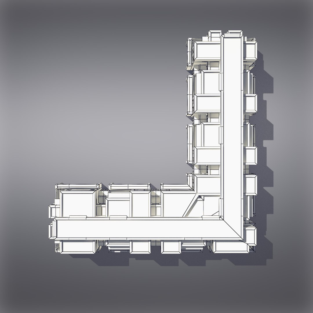 modern generic building 3d model