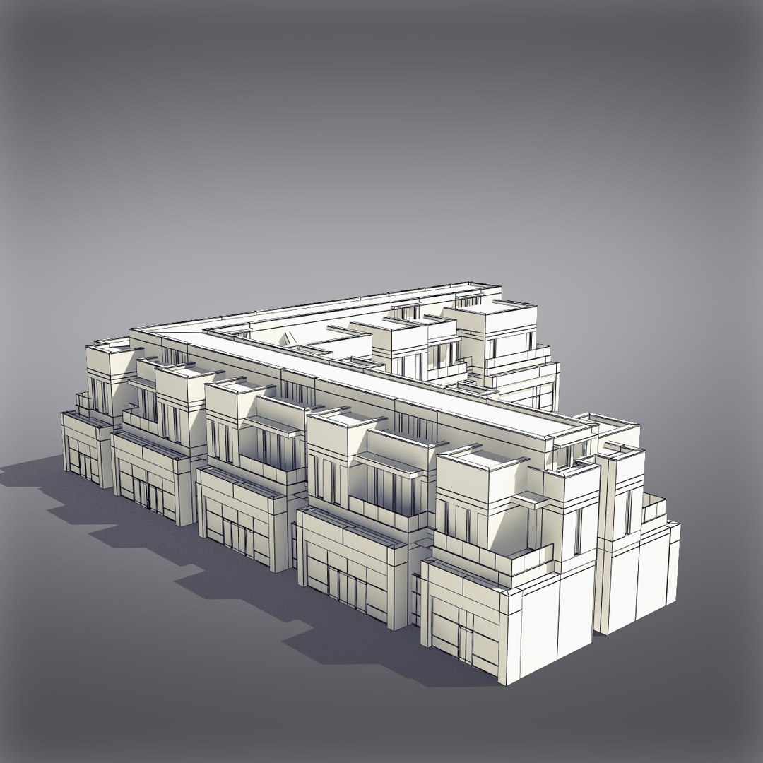 modern generic building 3d model
