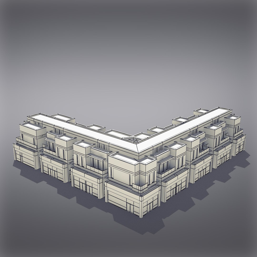 modern generic building 3d model