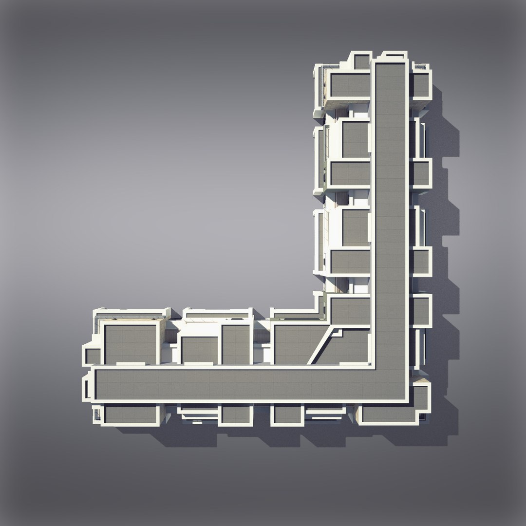 modern generic building 3d model