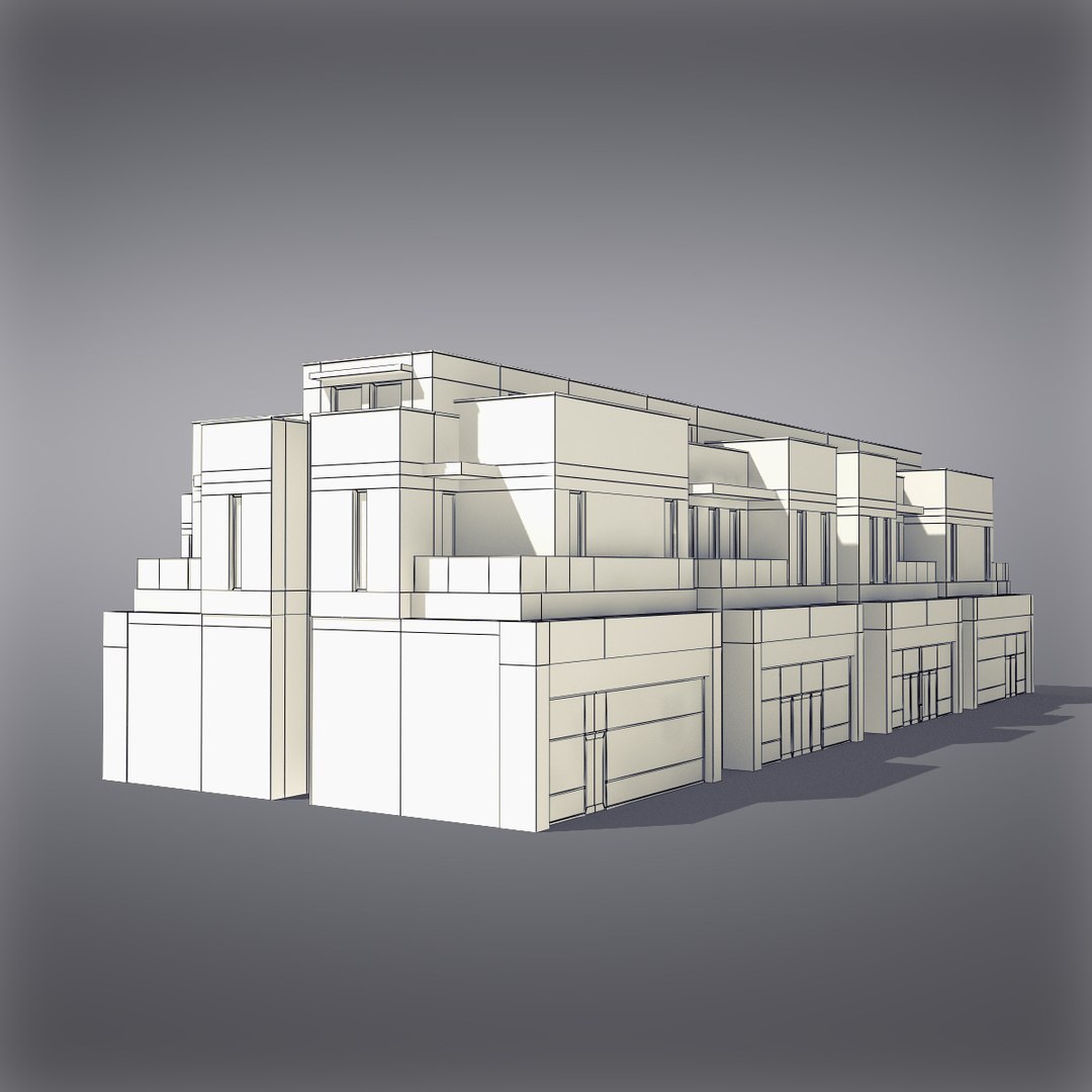 modern generic building 3d model