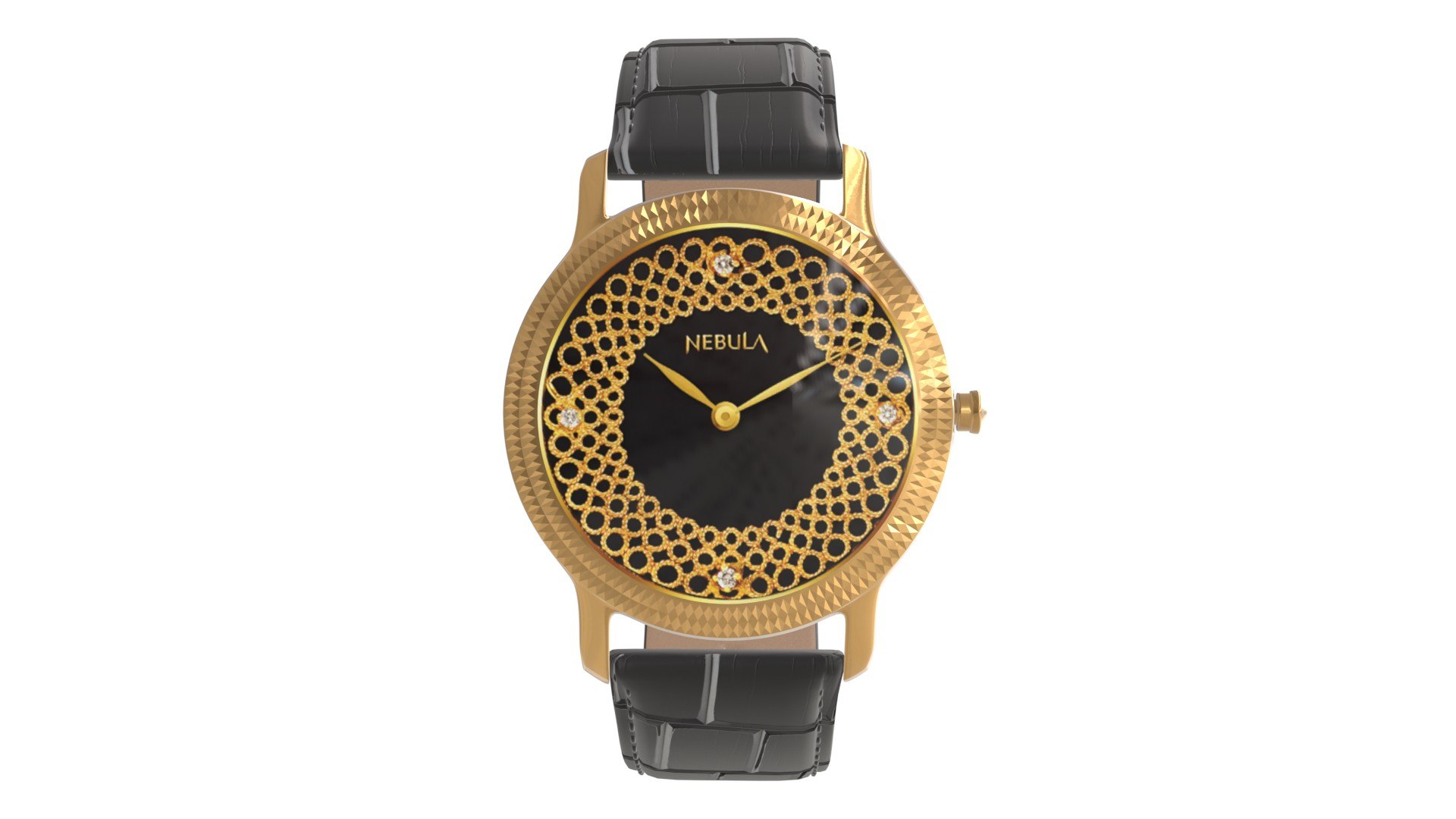 Titan Filigree by Nebula - 18 Karat Solid Gold Analog Watch3D模型 - TurboSquid 1949447