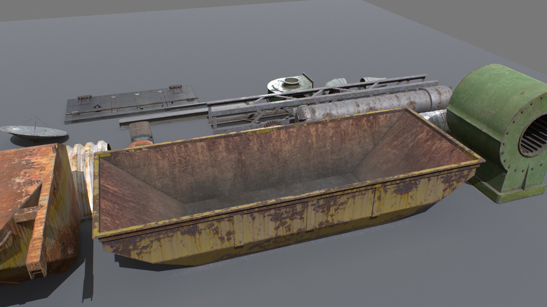 3D Old Industrial Props Pack 1 Model - TurboSquid 1797630