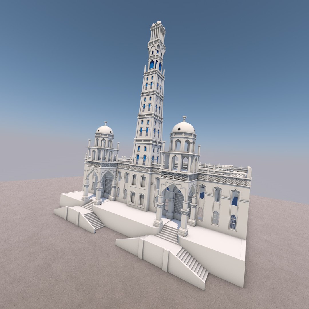 Al-muhdhar Mosque 3D Model - TurboSquid 1352721