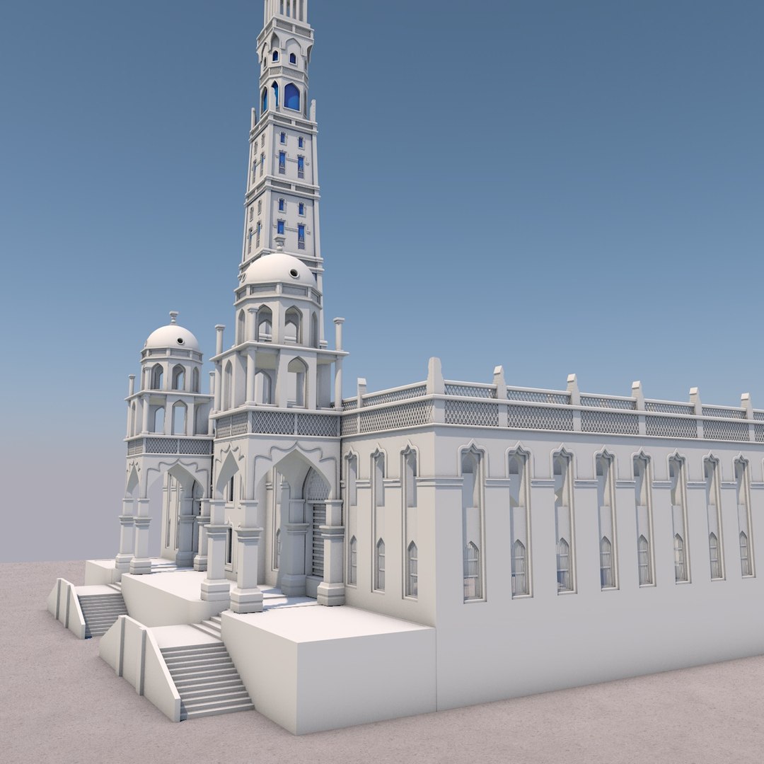 Al-muhdhar Mosque 3D Model - TurboSquid 1352721