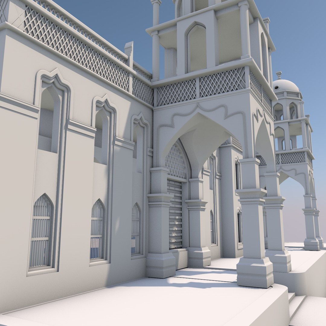 Al-muhdhar Mosque 3D Model - TurboSquid 1352721