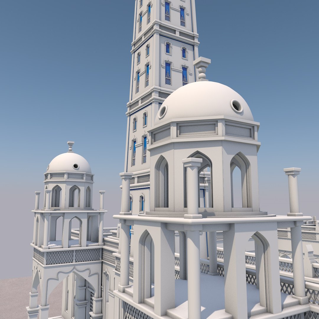 Al-muhdhar Mosque 3D Model - TurboSquid 1352721