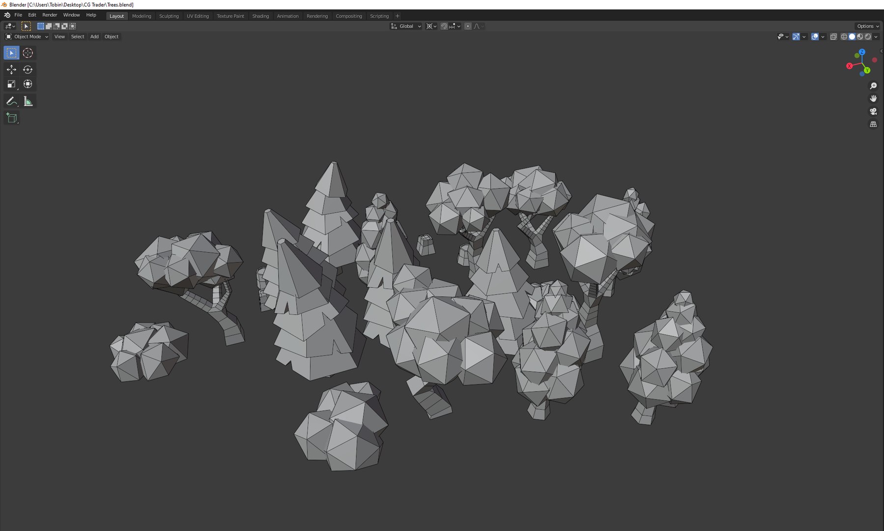 3D Low Poly Tree Pack Model - TurboSquid 1753440