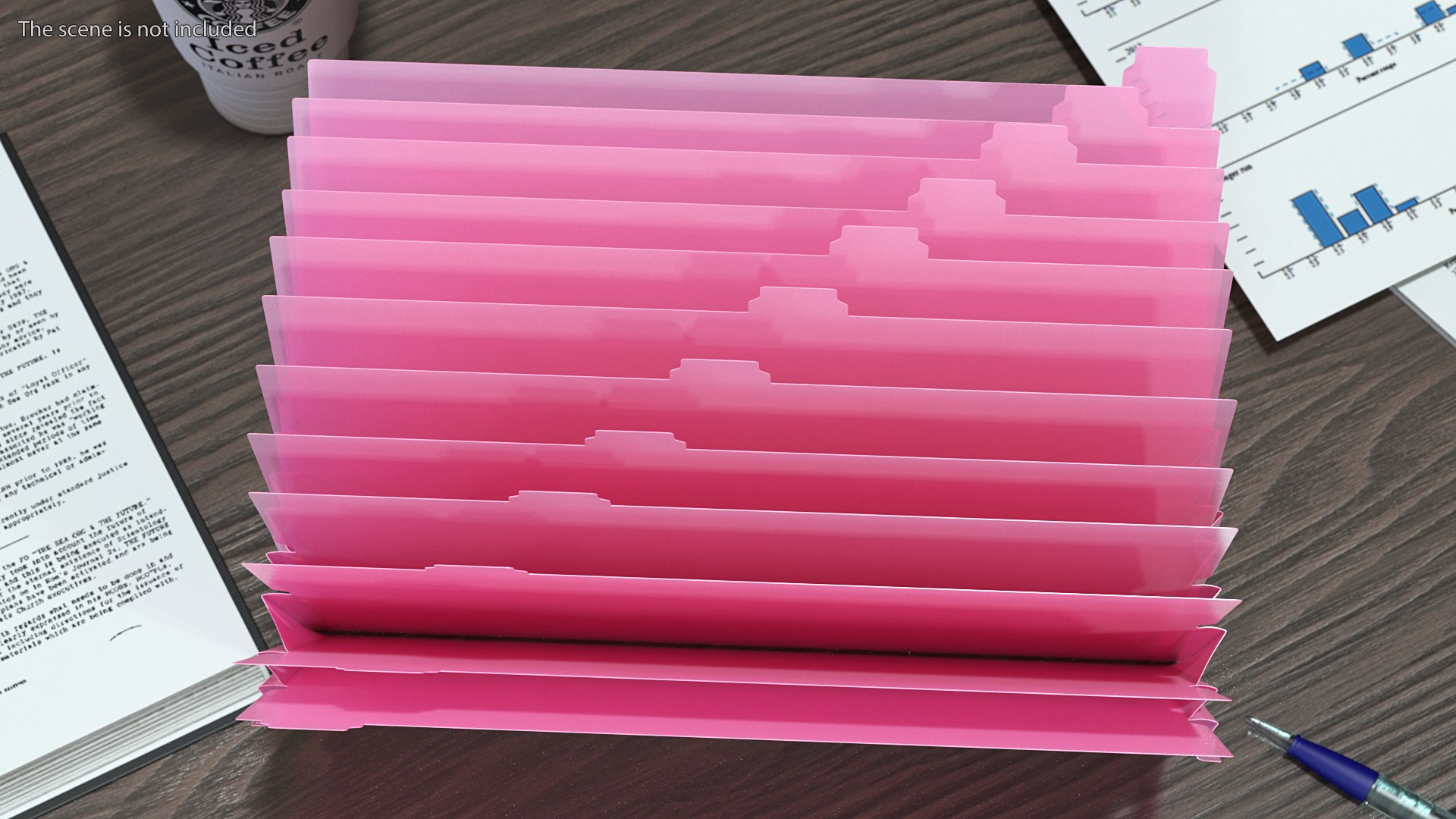 Pocket File Folders Open Pink 3D Model - TurboSquid 1805438