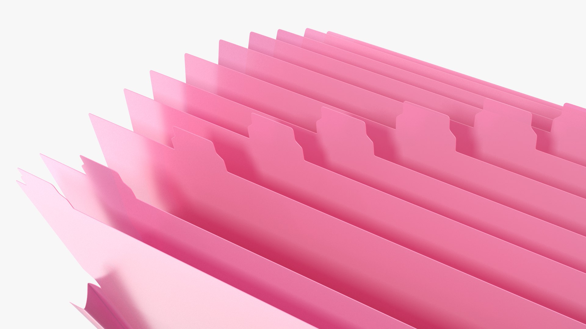 Pocket File Folders Open Pink 3D Model - TurboSquid 1805438