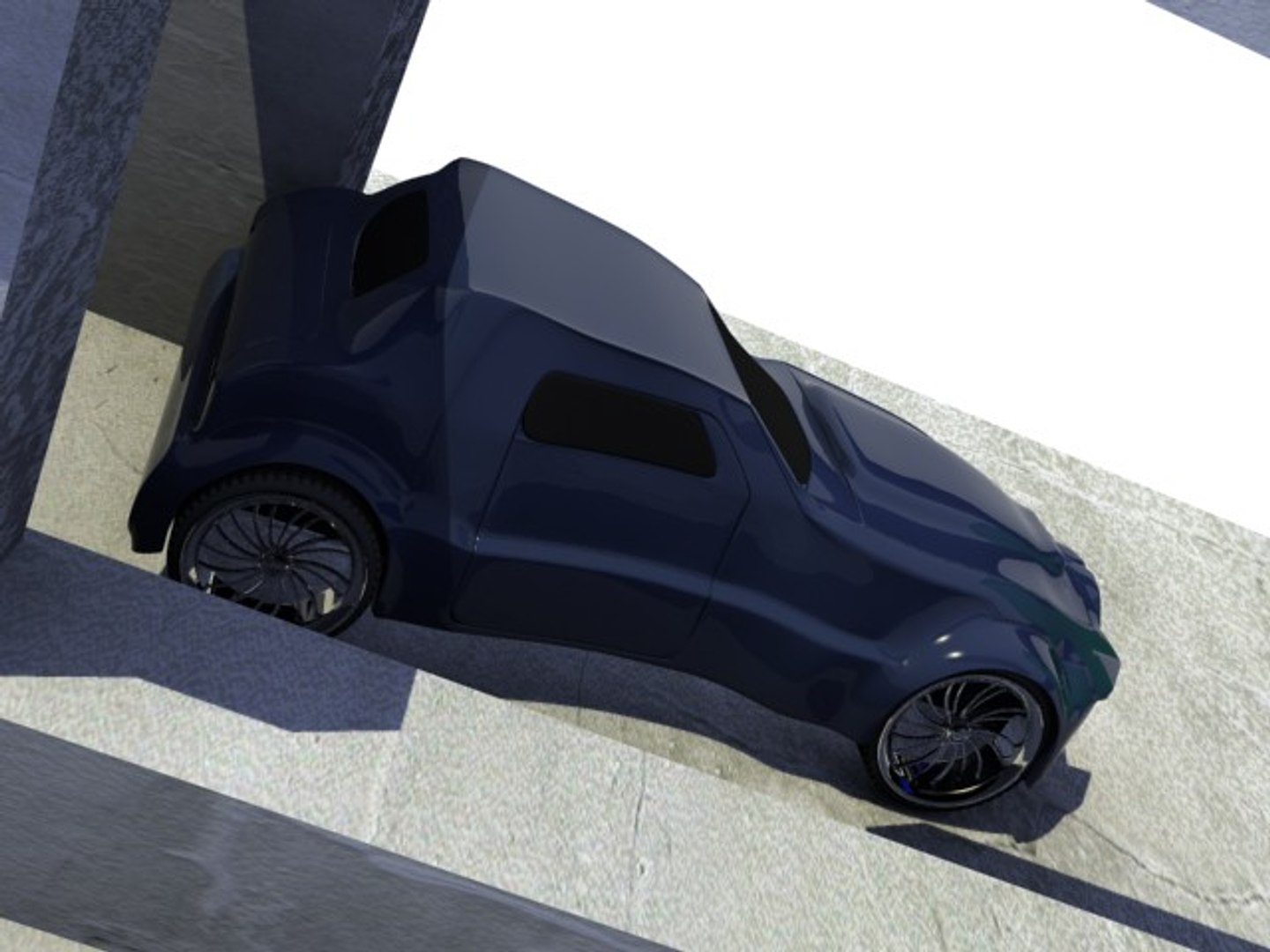 3d model of gangster concept car based