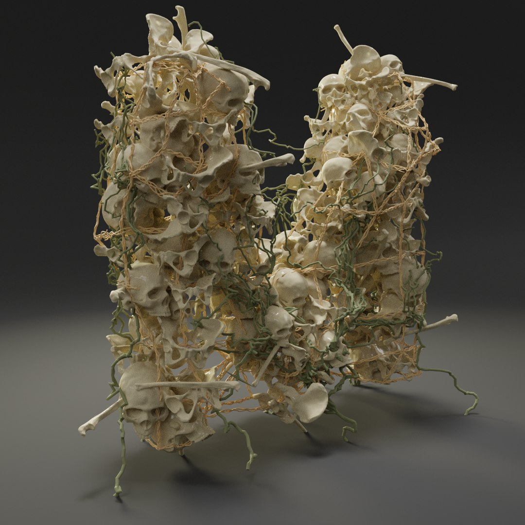 Letter m bones skeleton 3D model - TurboSquid 1546204