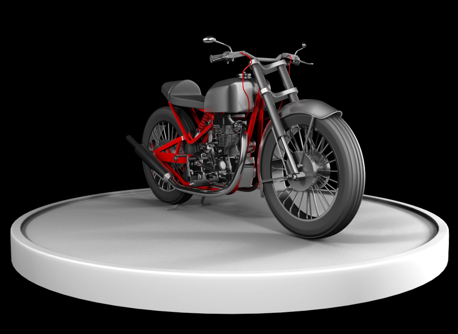 Cafe Racer 3d Model
