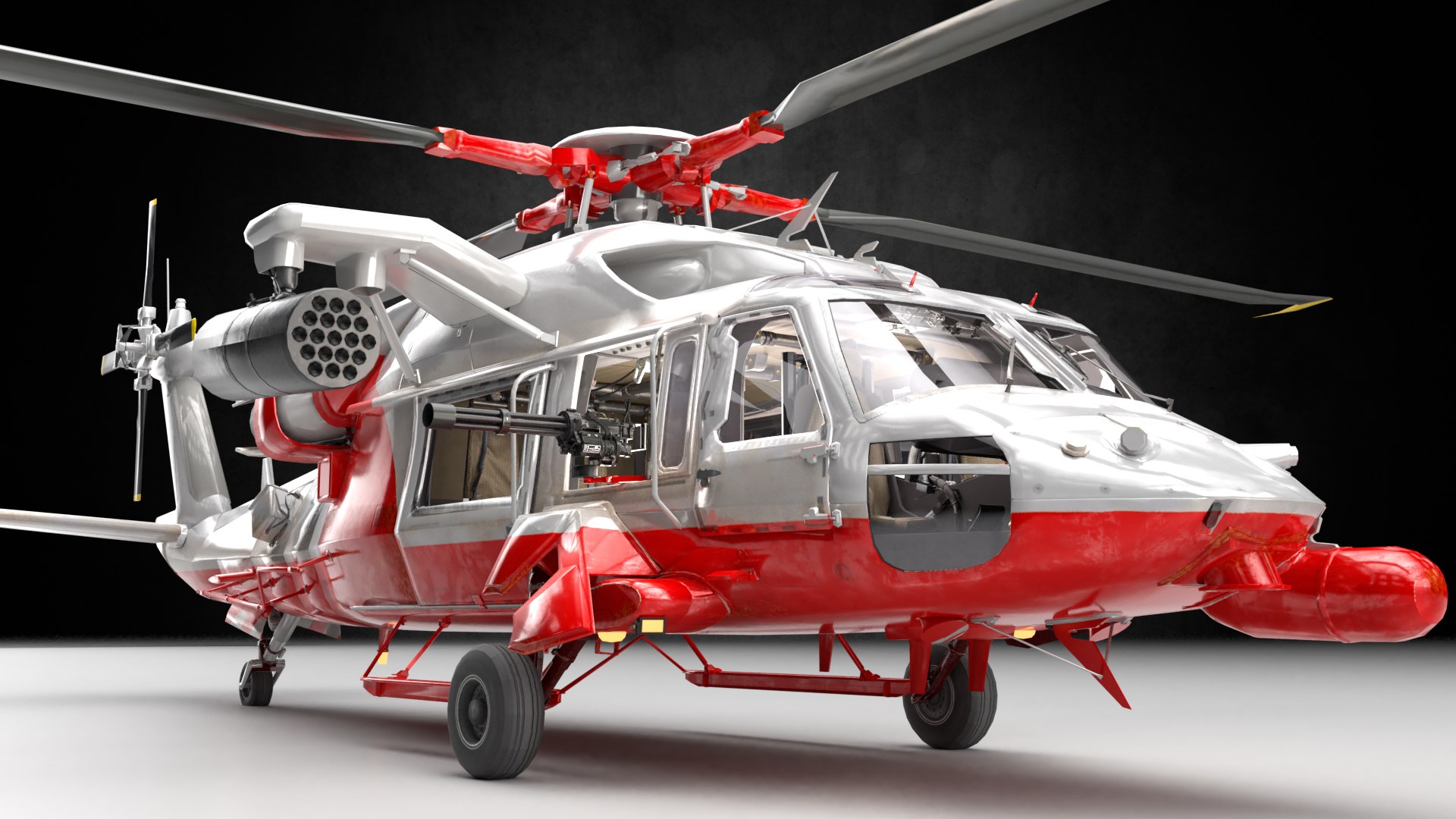 3D Model Helicopter Heli Guns - TurboSquid 1391269
