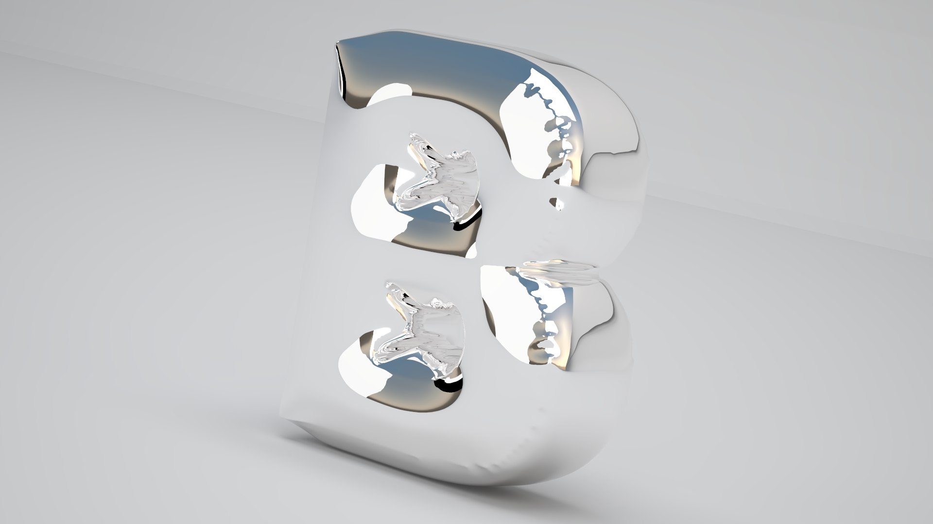 Silver B Balloon 3D - TurboSquid 2399198