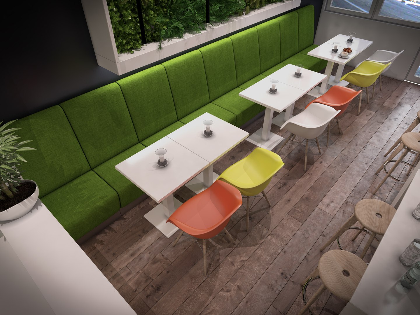 3d Model Booth Seating Aura