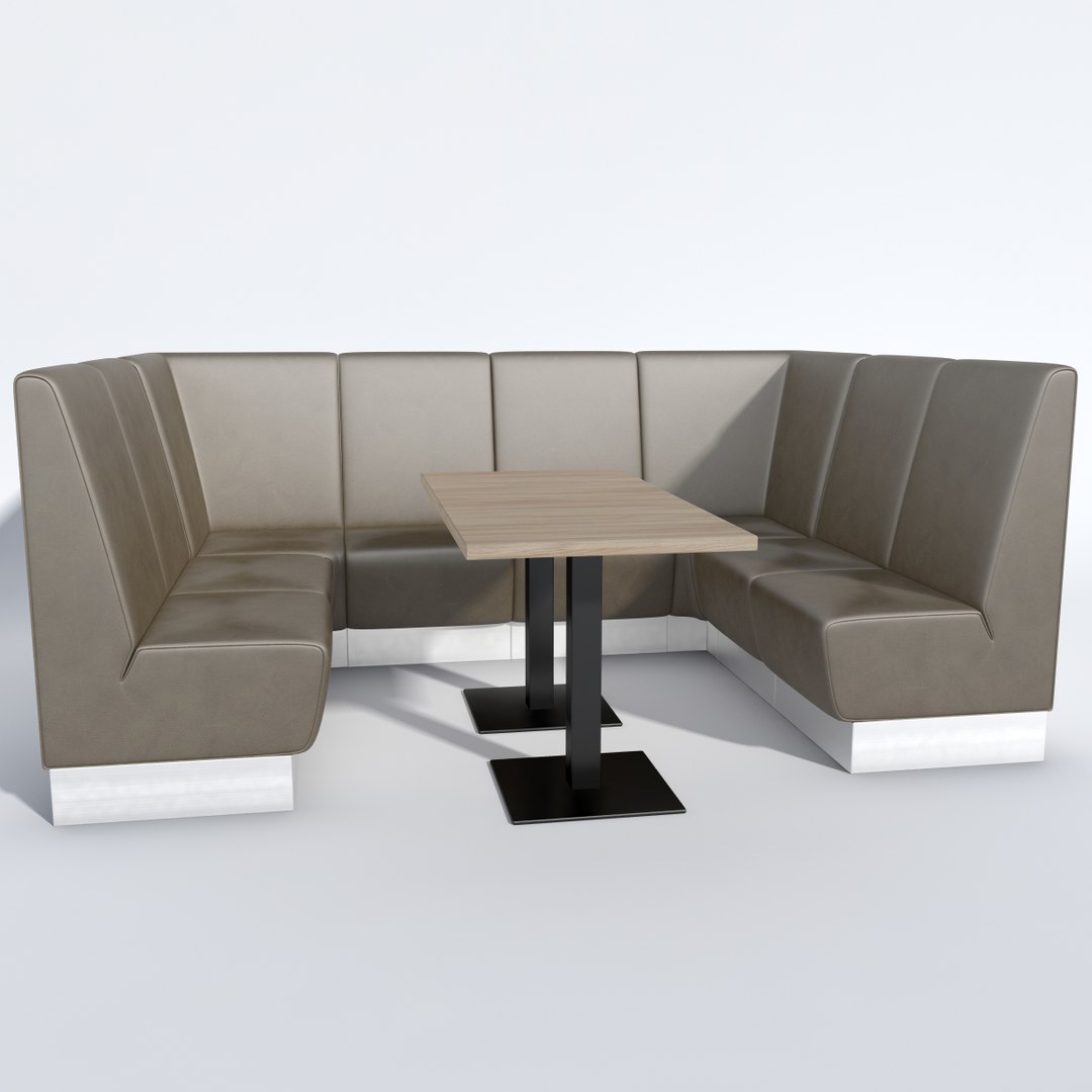 3d Model Booth Seating Aura