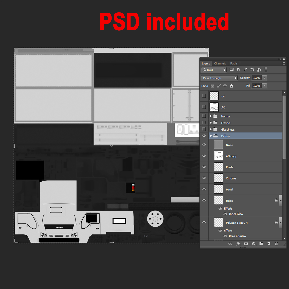 3d isuzu truck model