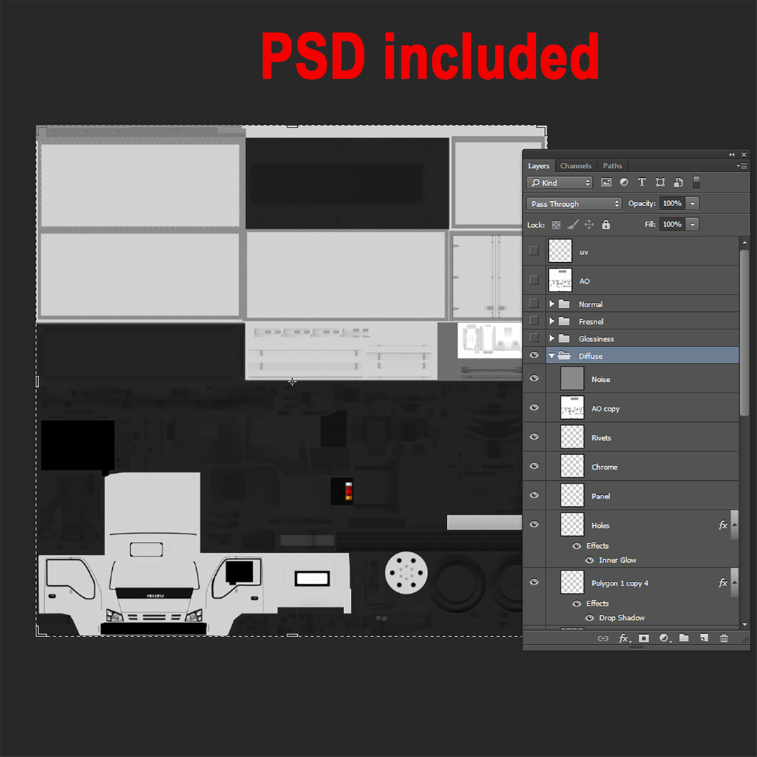 3d isuzu truck model