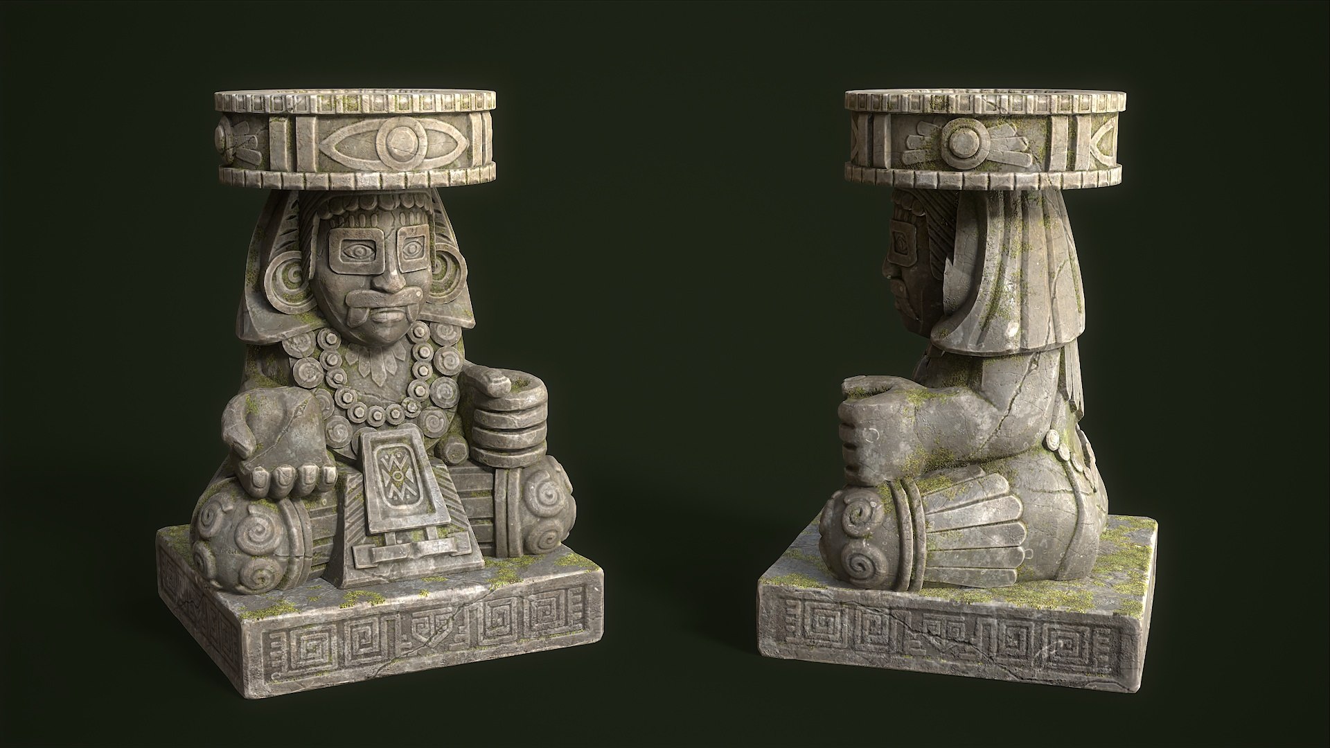 3D Statue Aztec Huehueteotl God Of Fire - TurboSquid 2216547