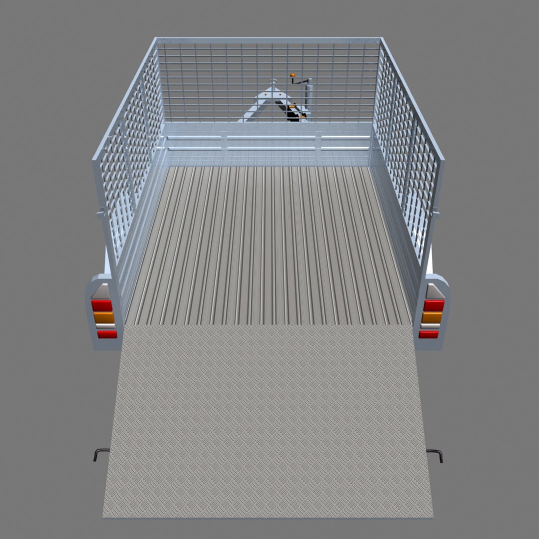 3d Model Cage Trailer 02