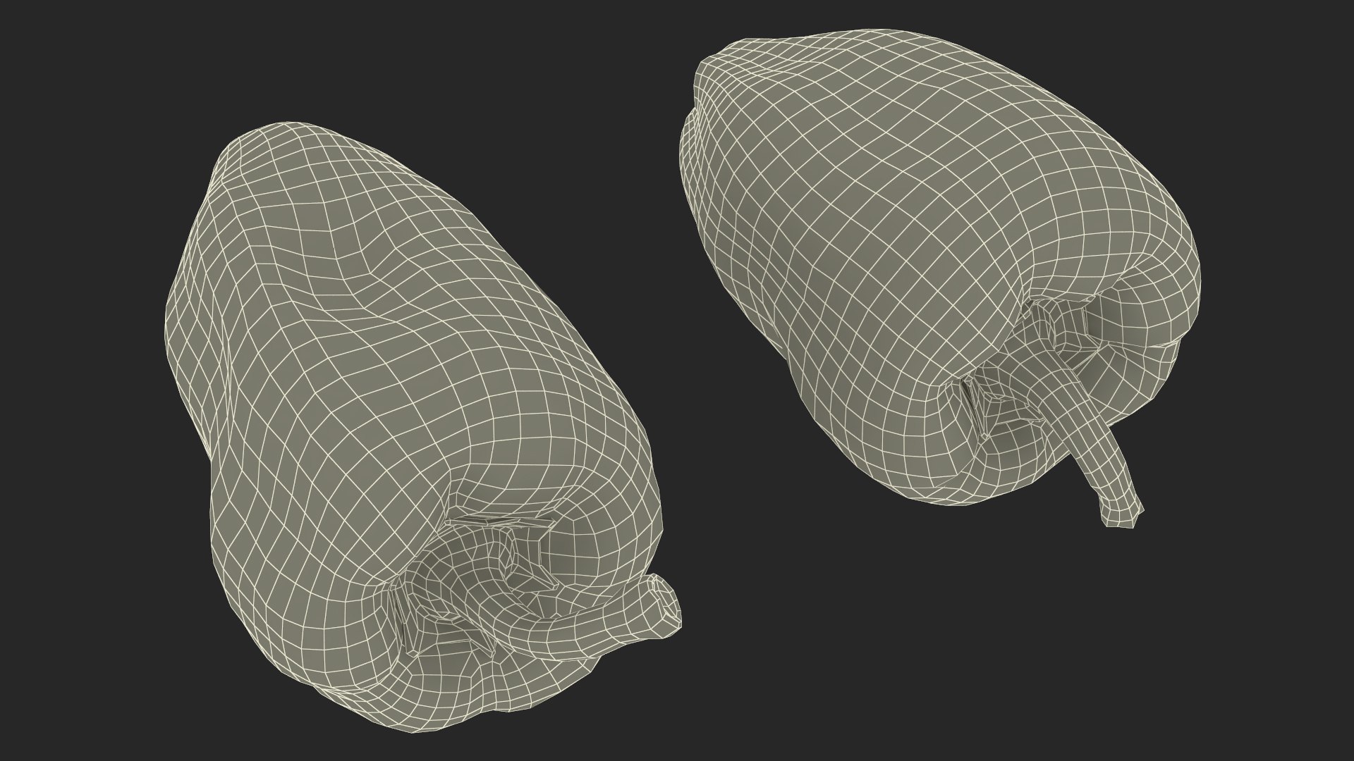 3D Red Long Pepper Model - TurboSquid 1981867