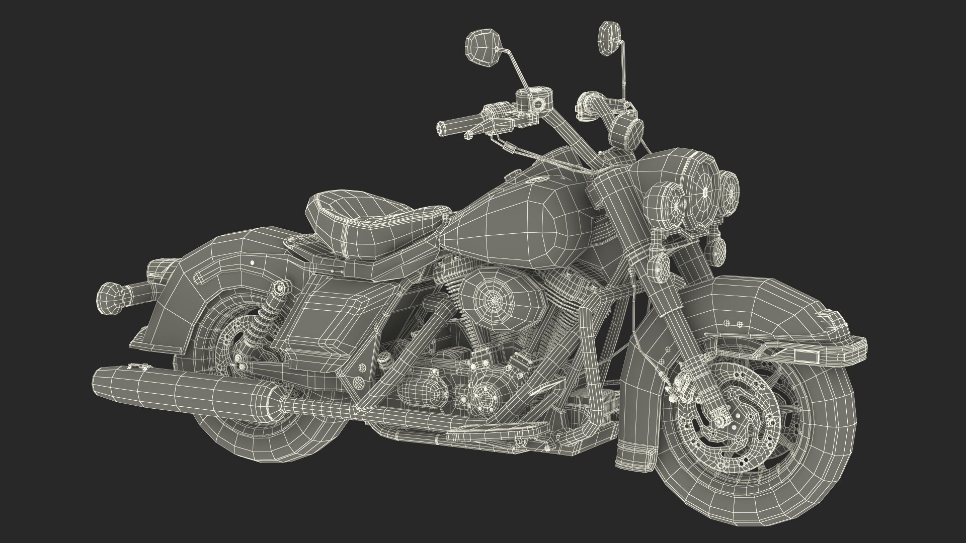 Classic Cruiser Motorcycle 3D - TurboSquid 2325250