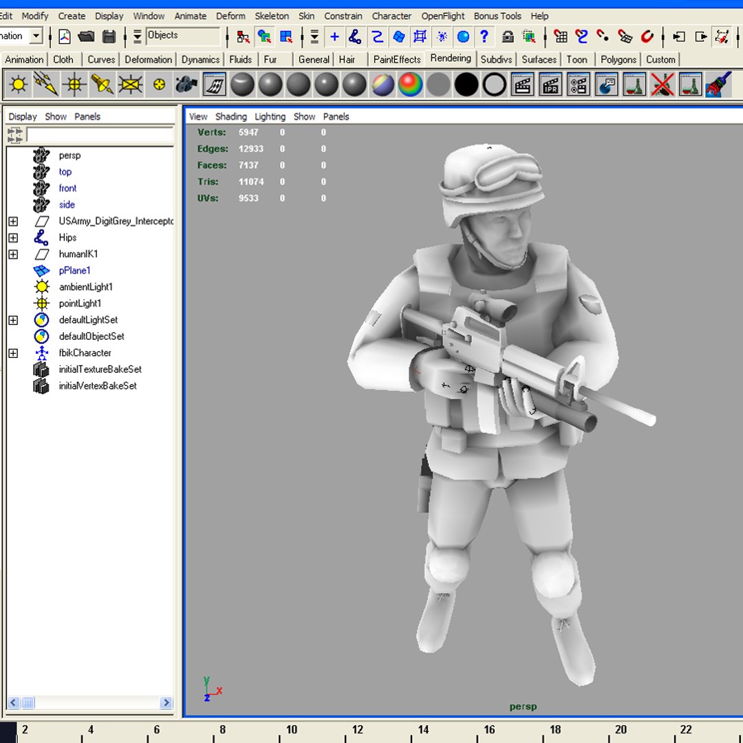 Usarmy Rigged Soldiers 3d Model