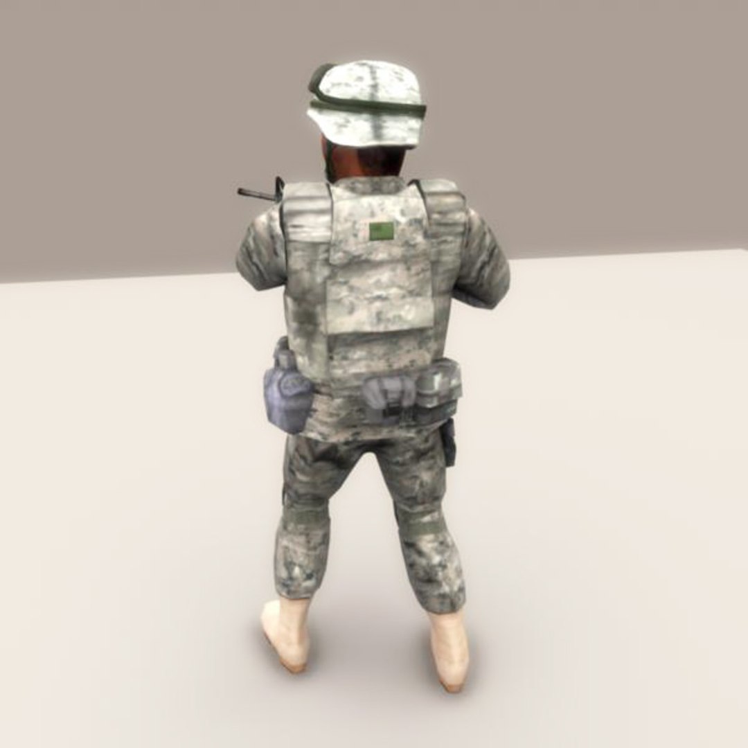 Usarmy Rigged Soldiers 3d Model