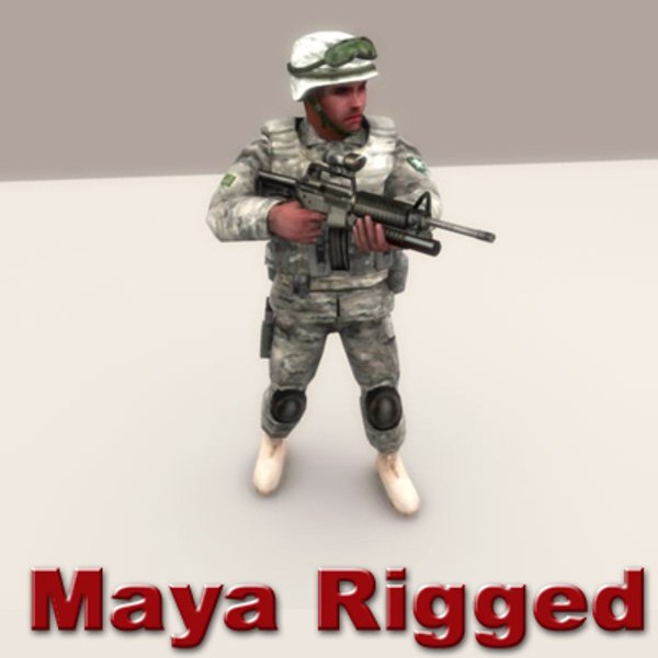 USArmy 2ndInf Rigged Maya 3D 모델 - TurboSquid 358748