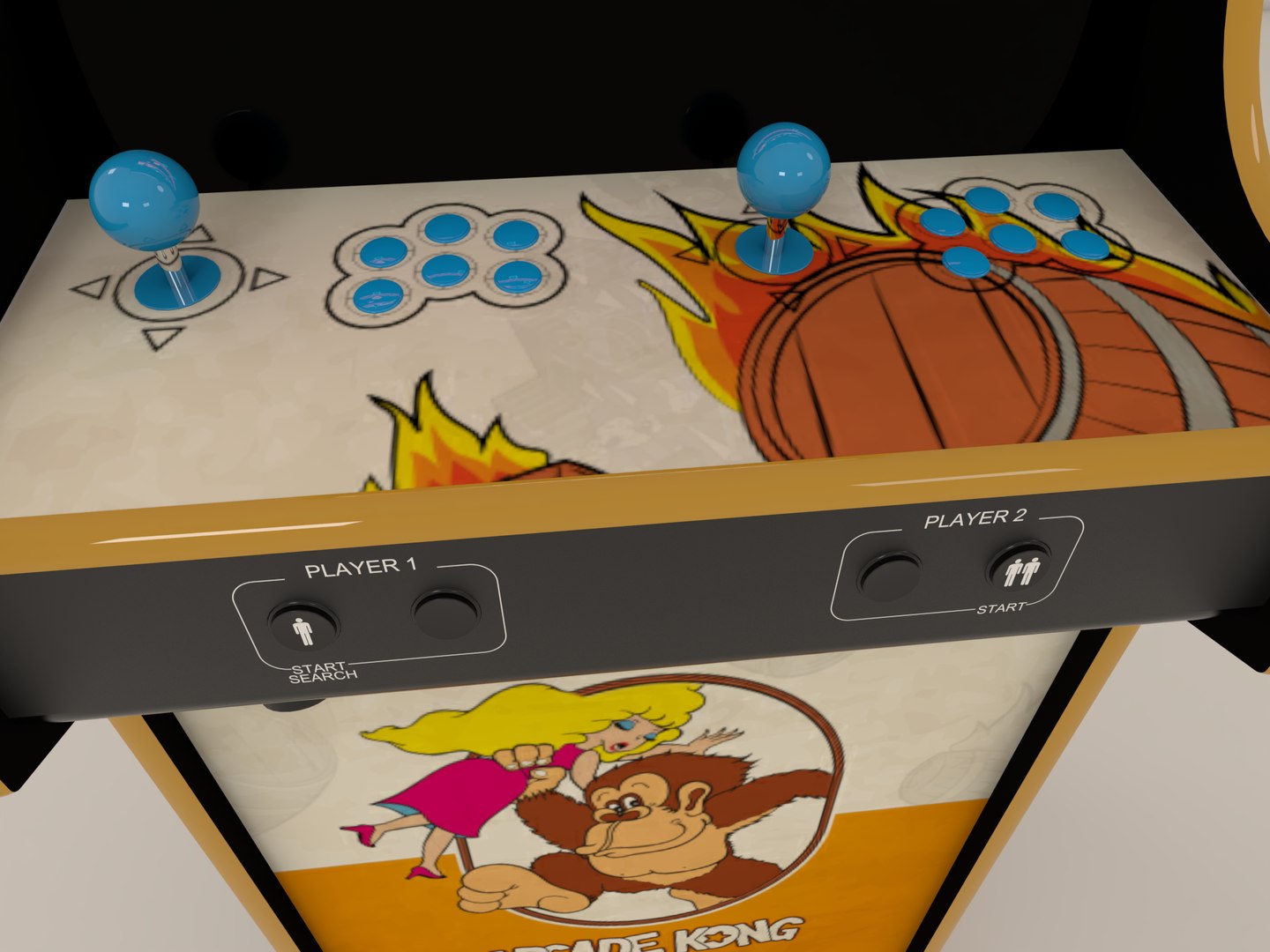 Donkey Kong Machine 3D Model - TurboSquid 1819947