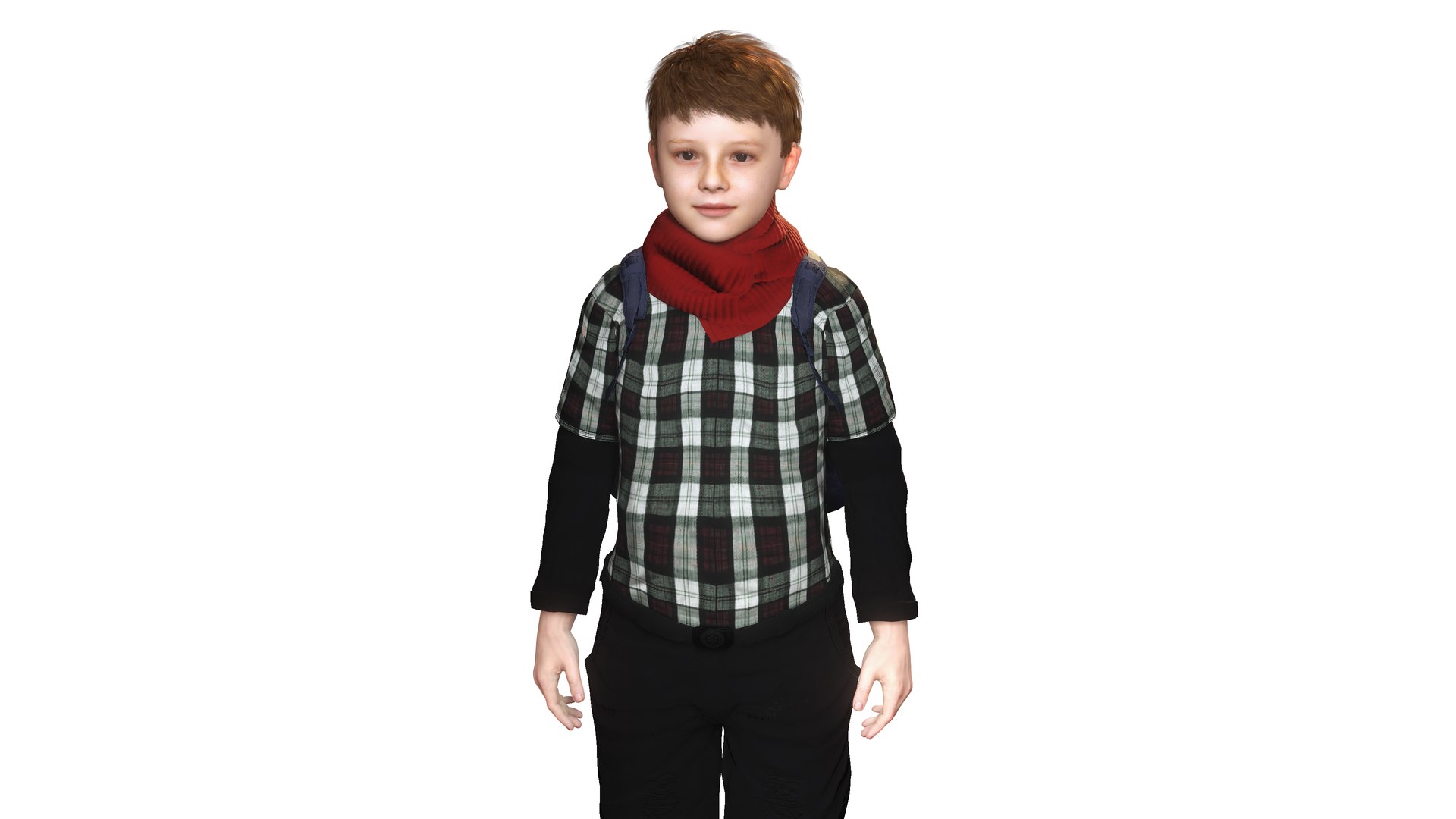 3D AAA 3D REALISTIC HUMAN RIGGED CHARACTER -EUROPEAN KIDS BOY 01 ...