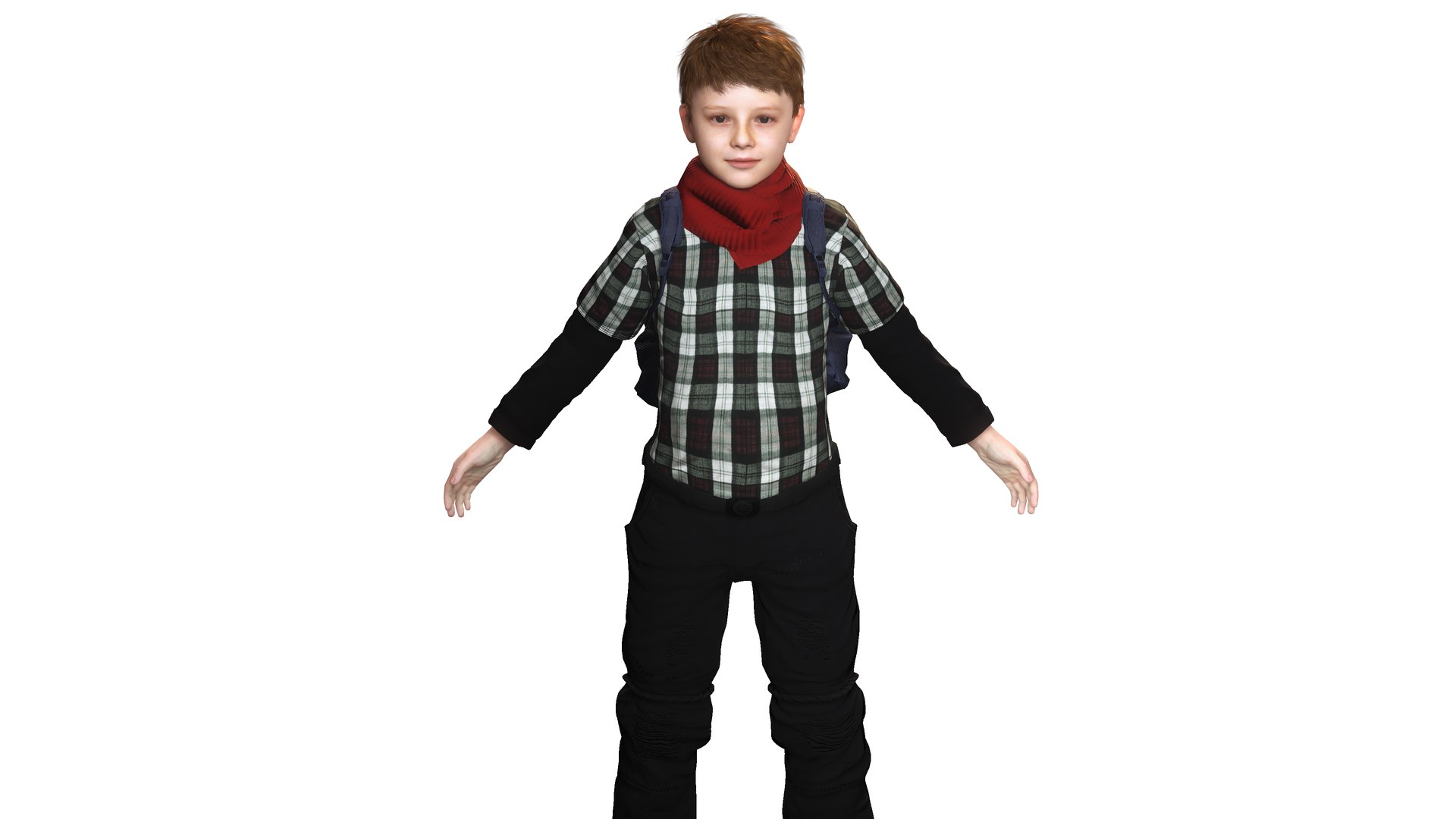 3D AAA 3D REALISTIC HUMAN RIGGED CHARACTER -EUROPEAN KIDS BOY 01 ...