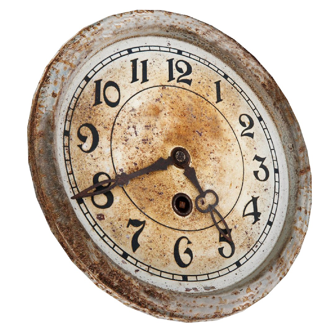 Rusty wall clock model - TurboSquid 1539686