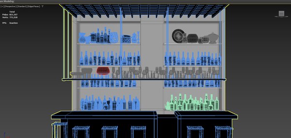 modelo 3d Modern Bar Counter Model - TurboSquid 2056483
