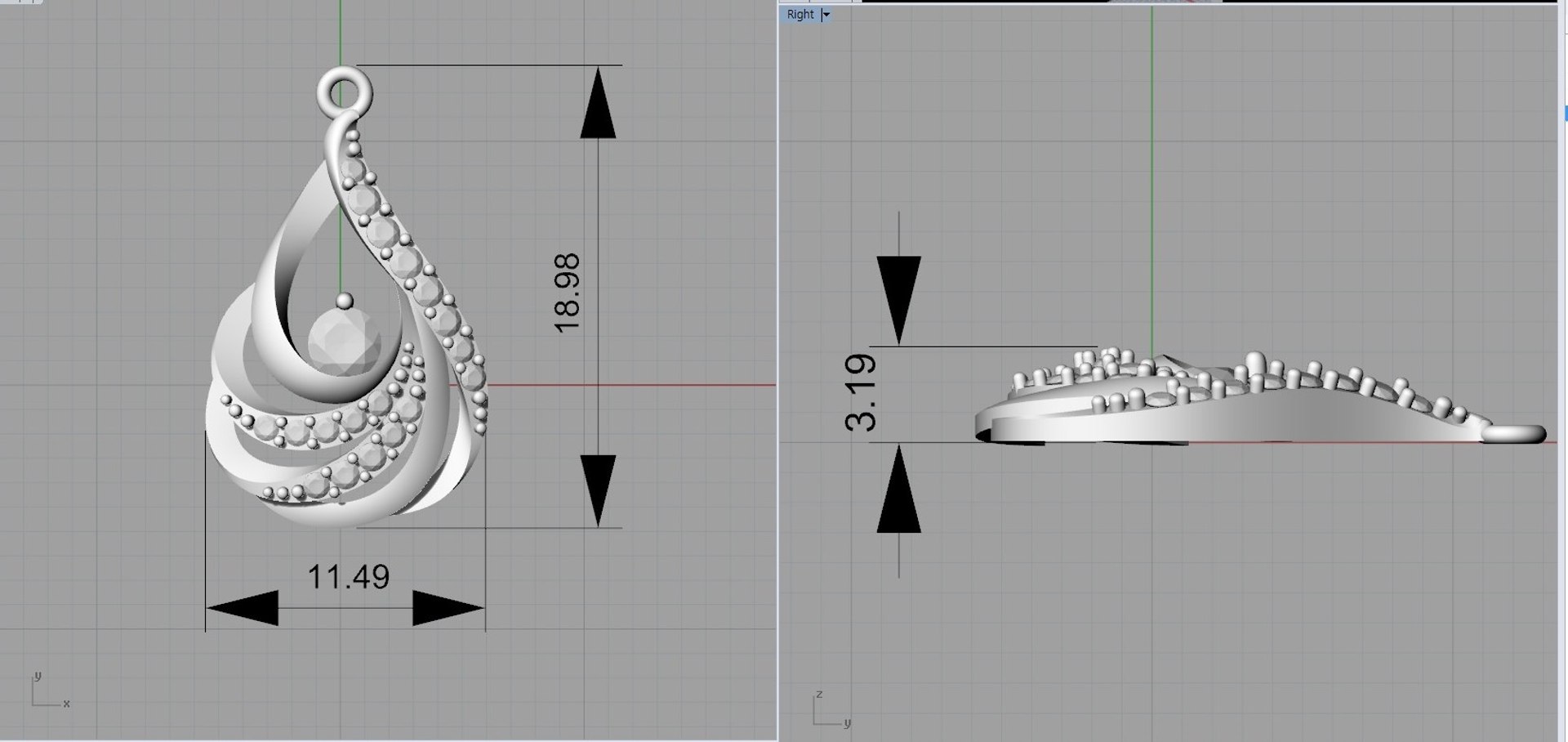 stl necklace gold 3d model