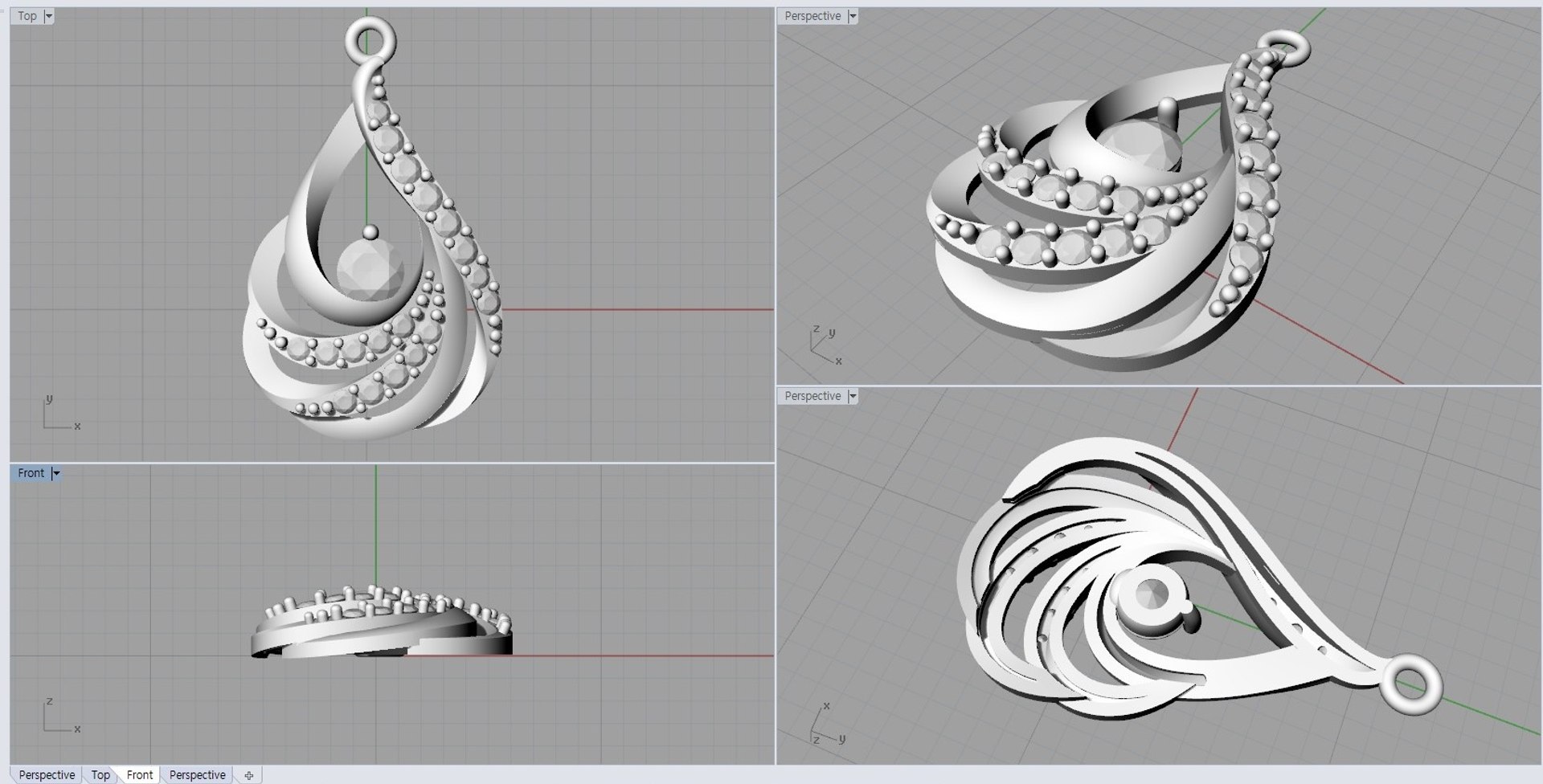 stl necklace gold 3d model