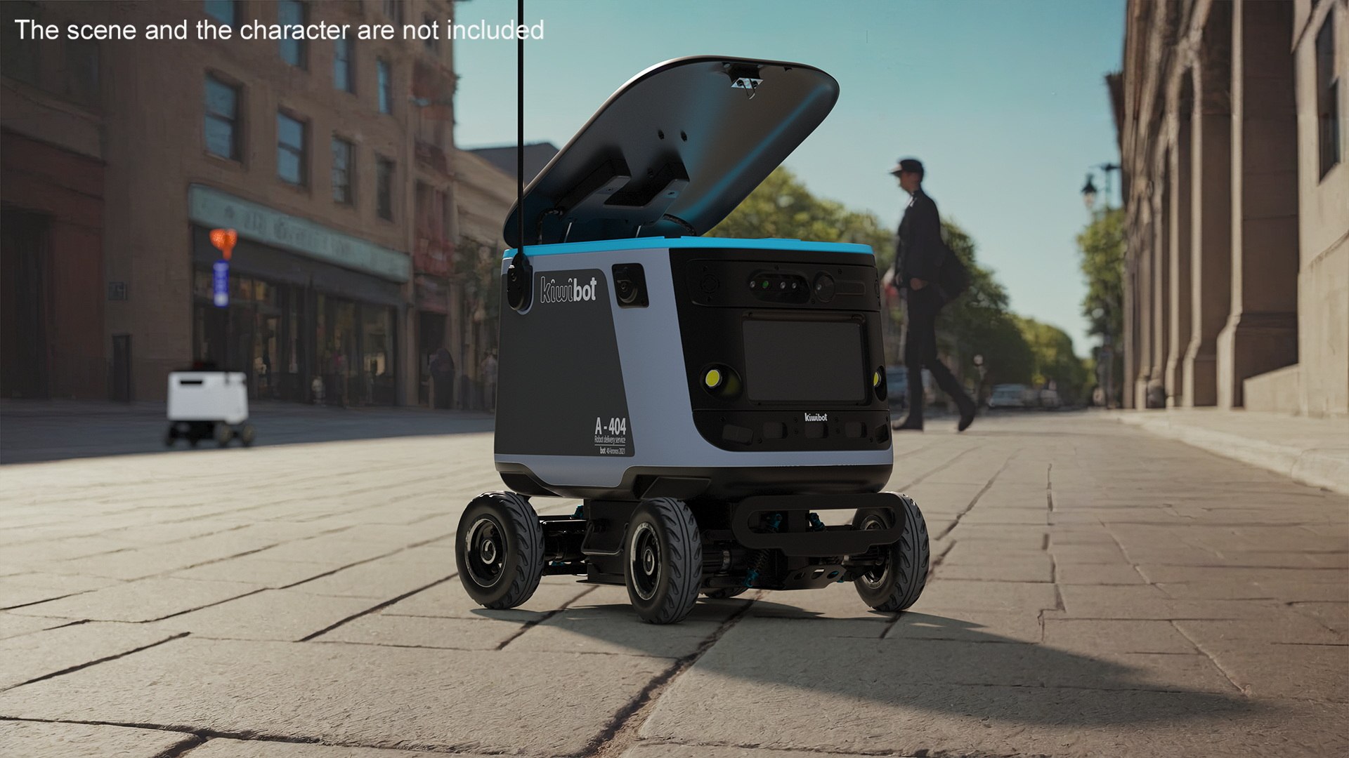 3D Kiwibot Delivery Robot Black In Sleep Rigged Model - TurboSquid 2254979