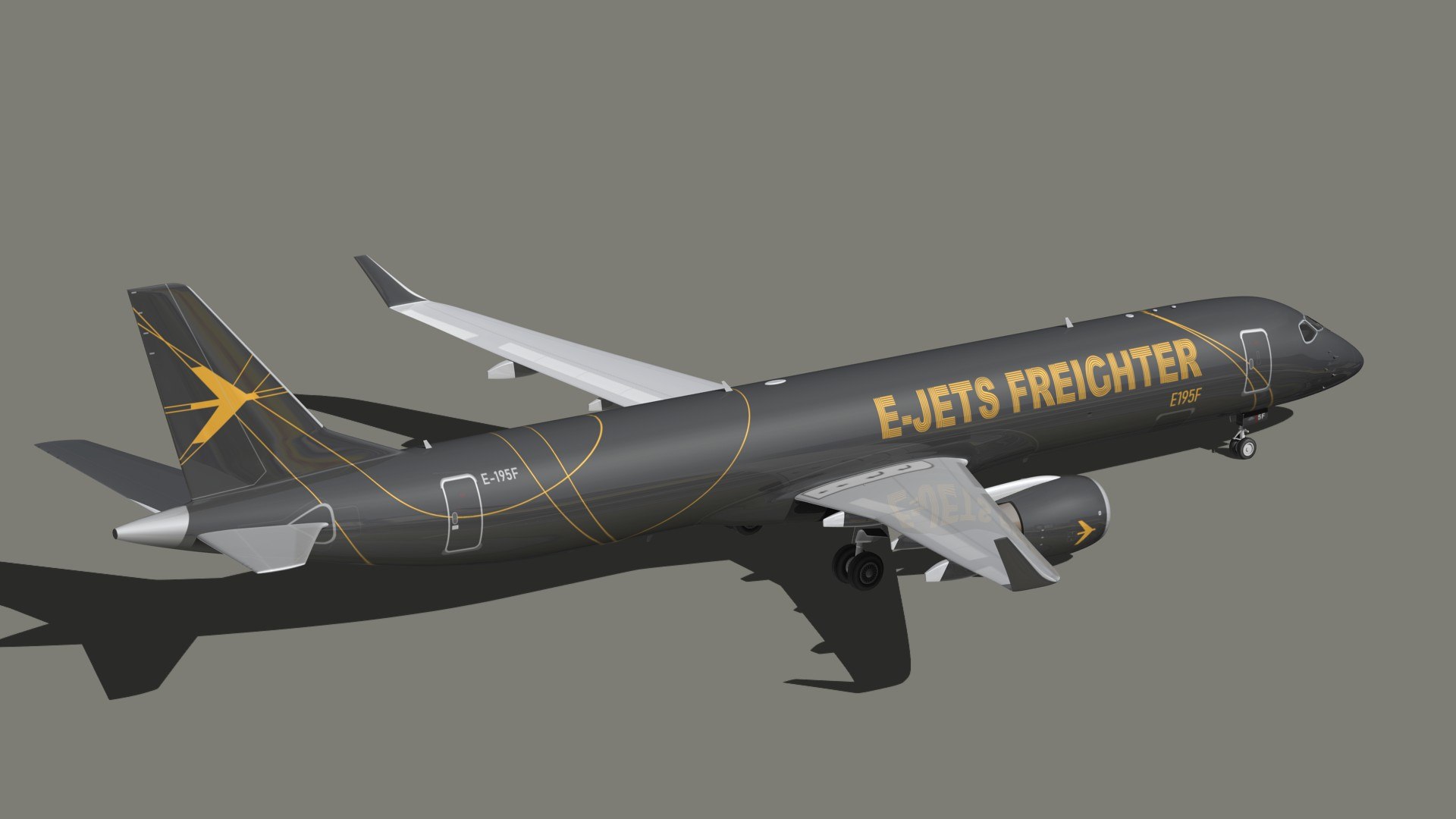 3D Embraer E195F Freighter - TurboSquid 2161440