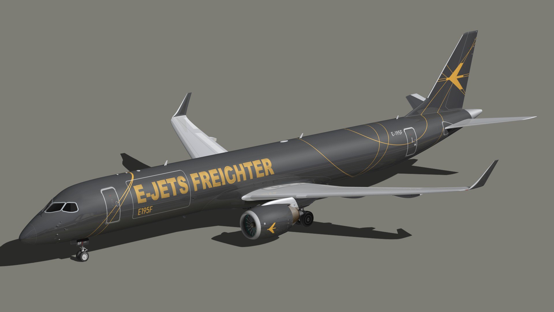 3D Embraer E195F Freighter - TurboSquid 2161440