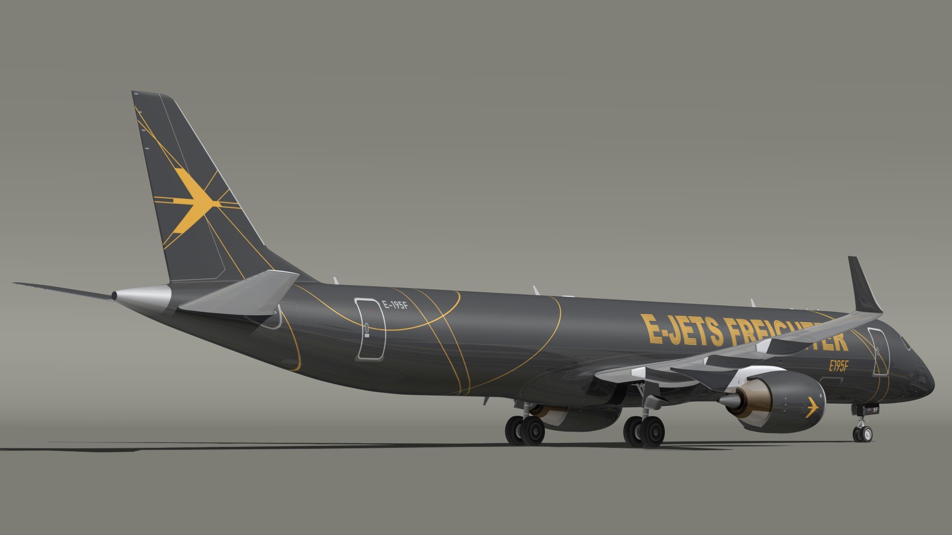 3D Embraer E195F Freighter - TurboSquid 2161440
