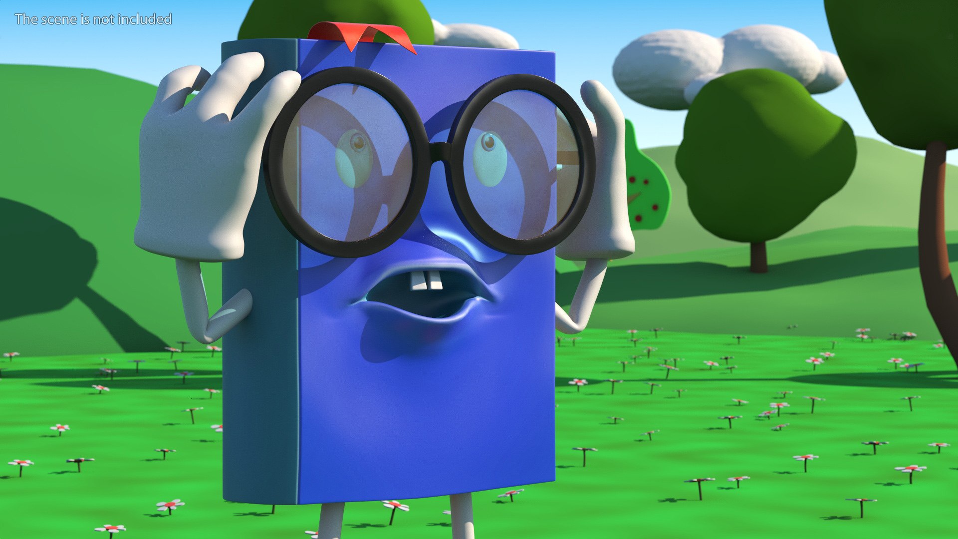Blue Book Character Weary Pose 3D Model - TurboSquid 2128321
