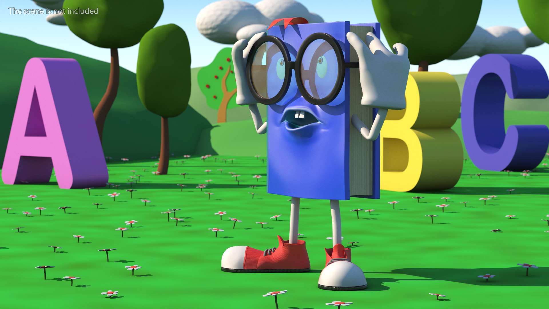 Blue Book Character Weary Pose 3D Model - TurboSquid 2128321