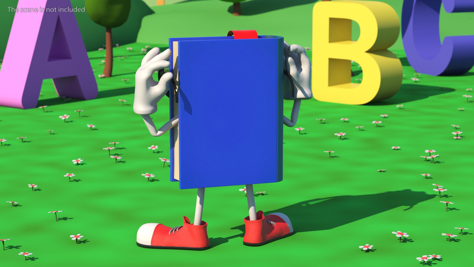 Blue Book Character Weary Pose 3D Model - TurboSquid 2128321