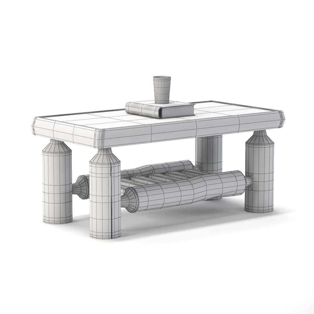 Free Cedar Log Coffee Table 3D Model - TurboSquid 1950895