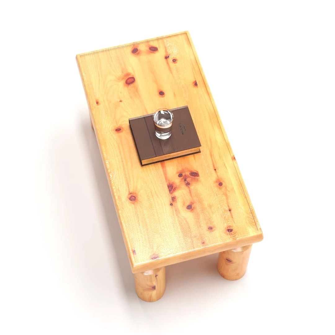 Free Cedar Log Coffee Table 3D Model - TurboSquid 1950895