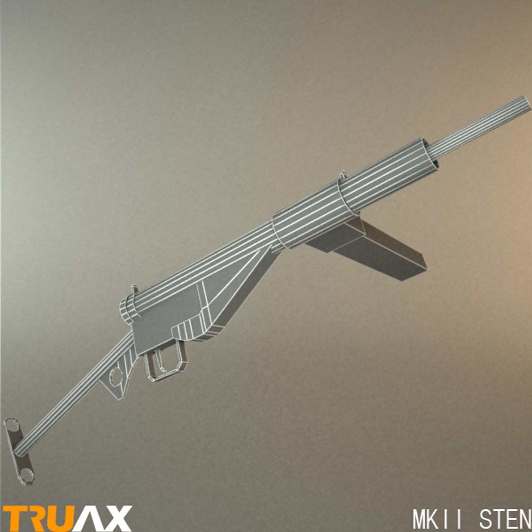 British Mkii Sten 3d Model