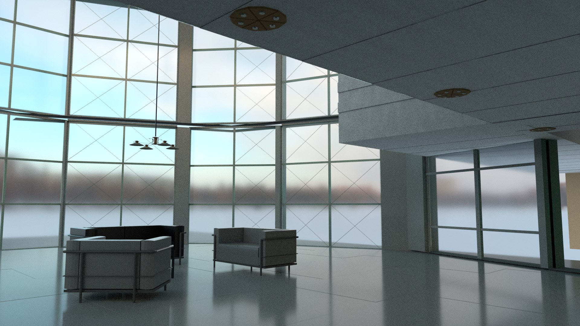 Modern Hall Interior Model - TurboSquid 2343359