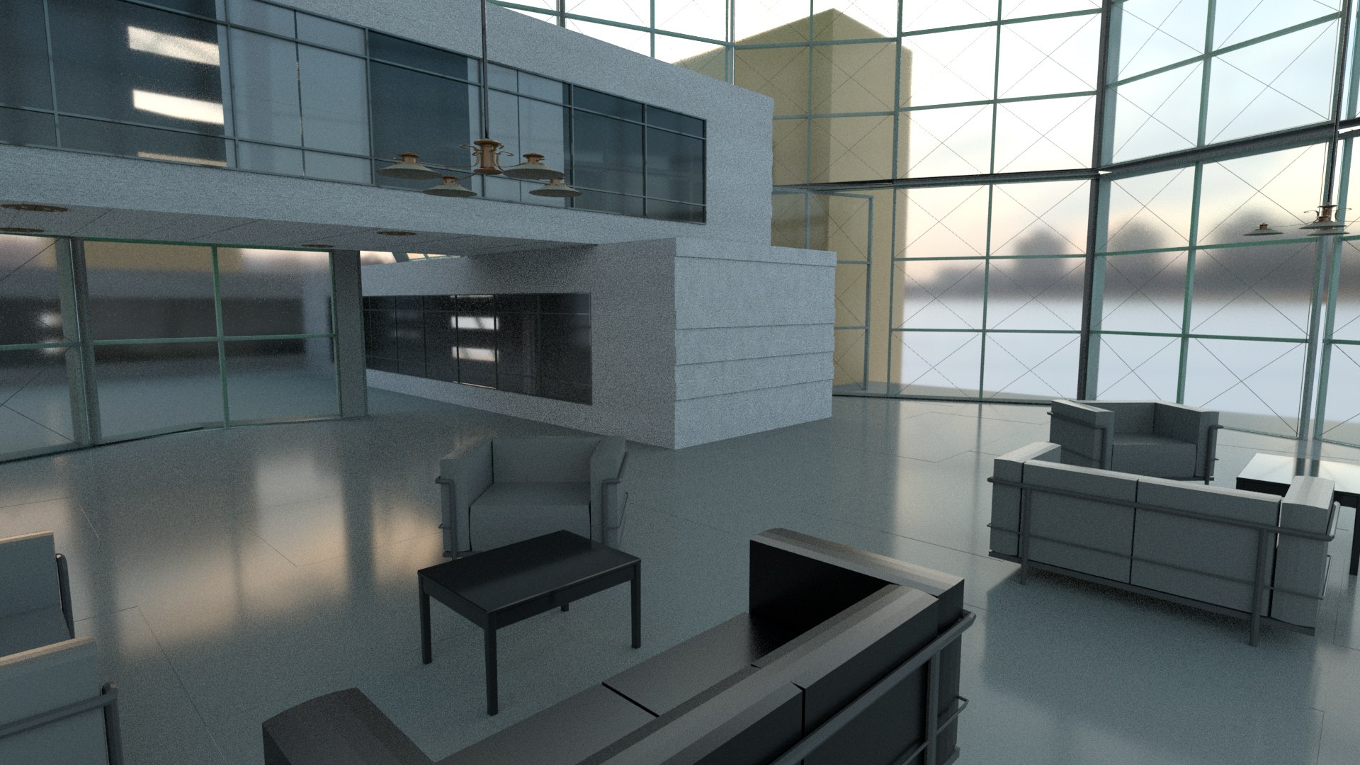 Modern Hall Interior Model - TurboSquid 2343359